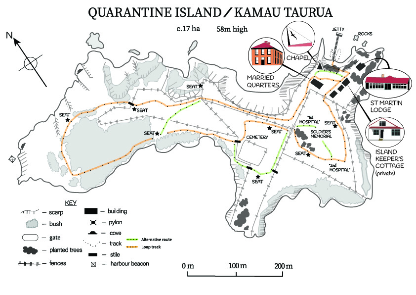 Map and Brochure – Quarantine Island Kamau Taurua
